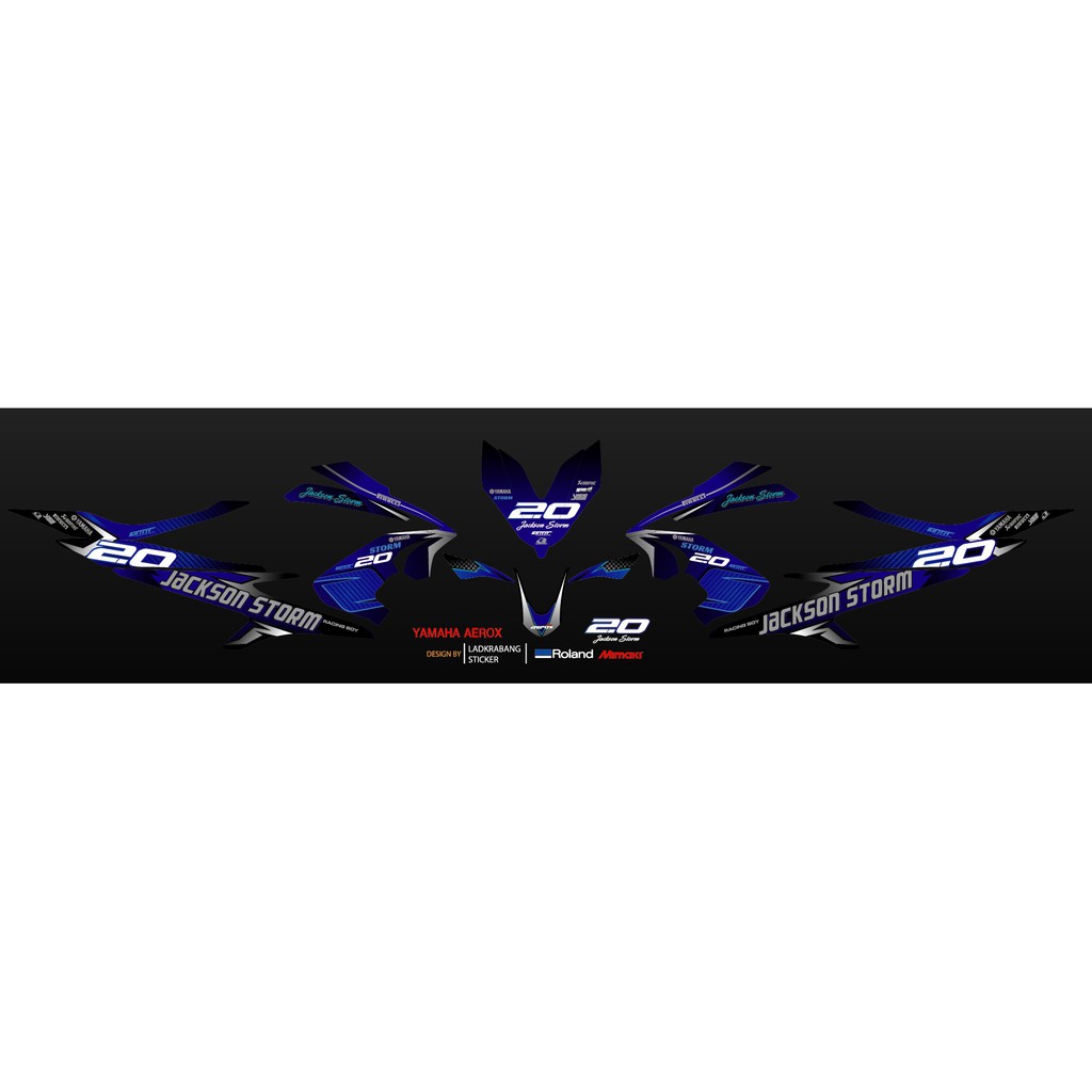 สติ๊กเกอร์แต่งลายรถ YAMAHA AEROX 155 ลาย JACKSON STORM - lkbsticker ...