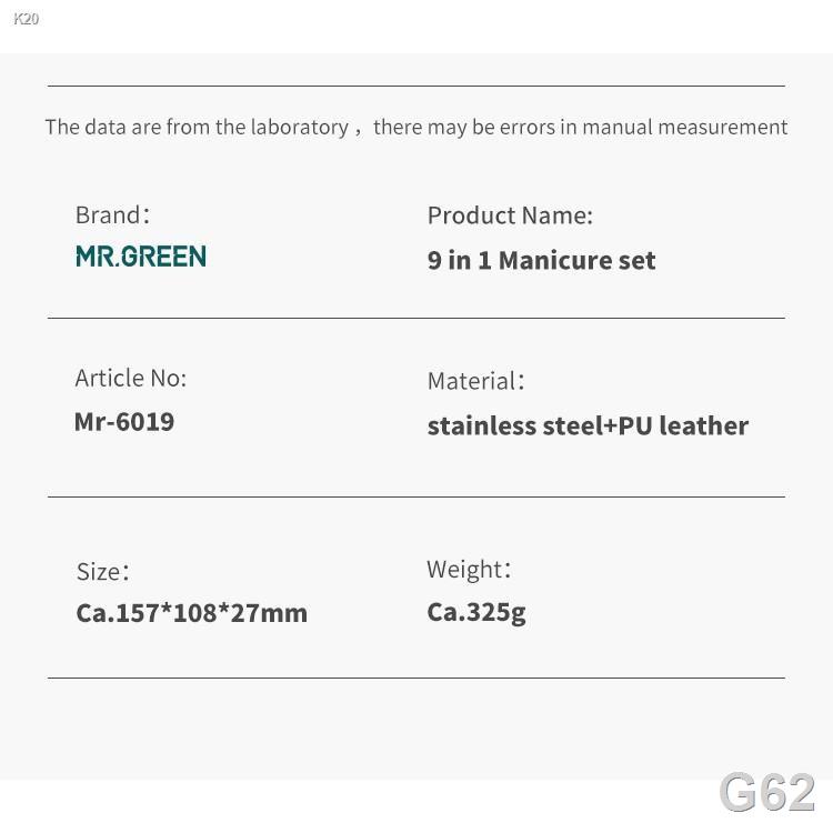 Hot saleMR.GREEN Manicure Set 9 in 1 Professional Practical Kit ...