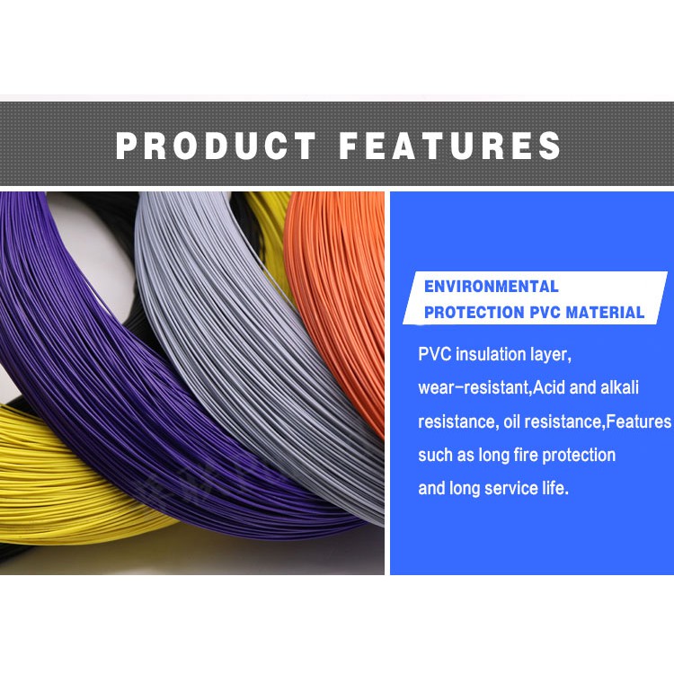 UL1571 26AWG Electronic Wire PVC Tinned Copper Wire, Heat-Resistant, Circuit Board Connection ...