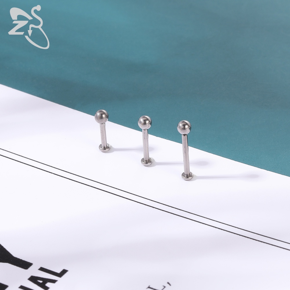 1 PC Titanium Steel Labret Rings 2345MM CZ Crystal Lip Piercings 16g ...