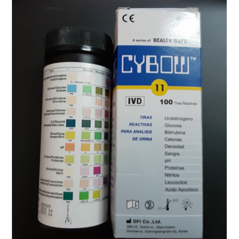 URINE STRIP 11 PARAMETERS 100 TESTS CYBOW Shopee Thailand