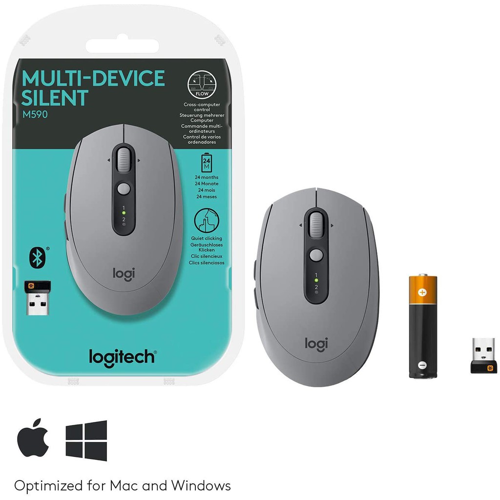 Logitech M590 Multi-Device Silent Wireless Mouse (เม้าส์ไร้สายลื่นไหล ...