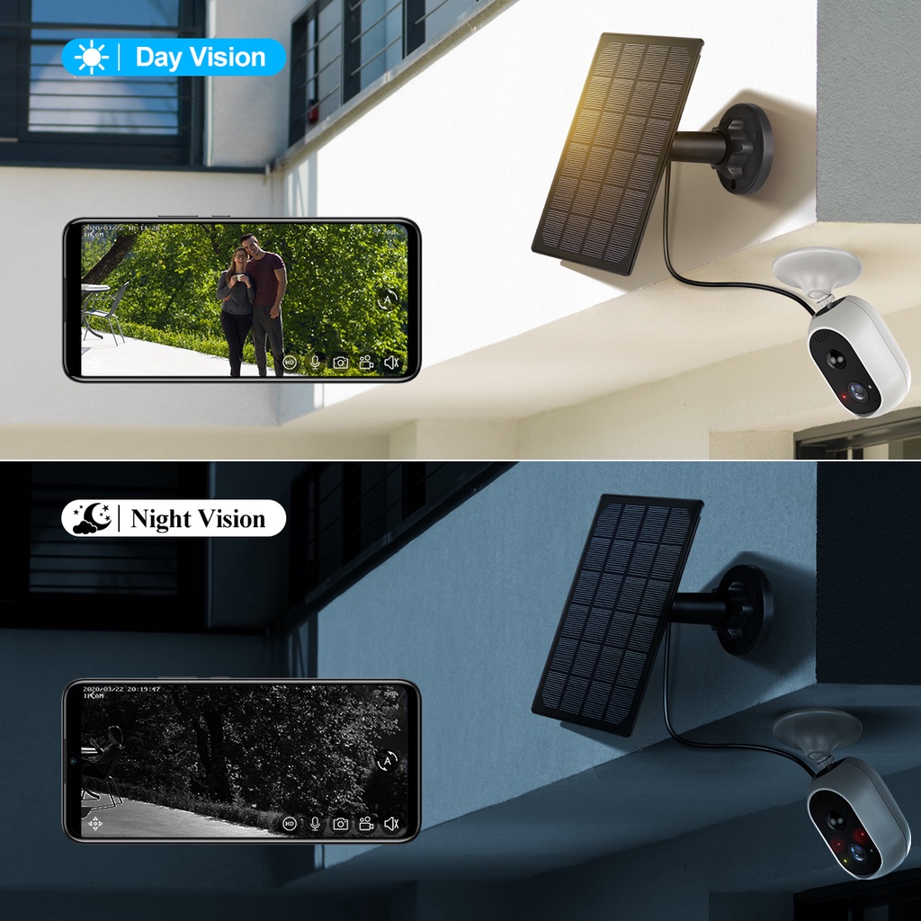 Techage CCTV solar cell camera 3MP wireless surveillance camera Audio ...