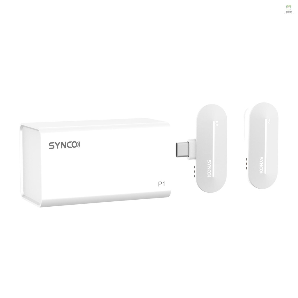 Synco P1T 2.4G ไมโครโฟนไร้สายพร้อมคลิปในตัวส่งสัญญาณแบตเตอรี่ในตัวรับ ...