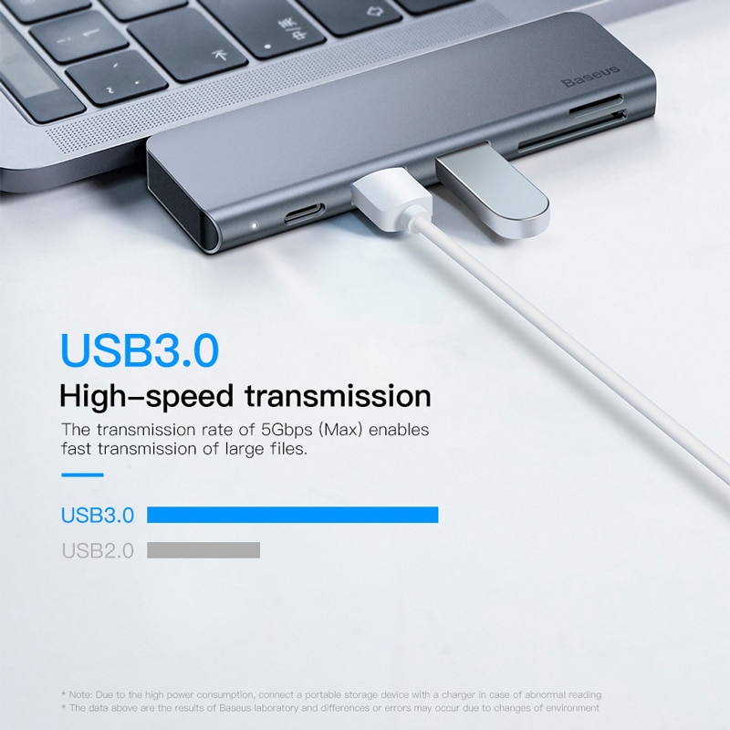 Baseus Usb C Hub Type - C To Multi Ports Usb3 . 0 Type C Power อะแดปเต ...