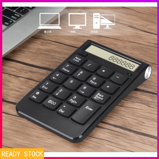 Portable 2.4G Wireless Digital Keyboard USB Number Pad 20 Keys Mini ...