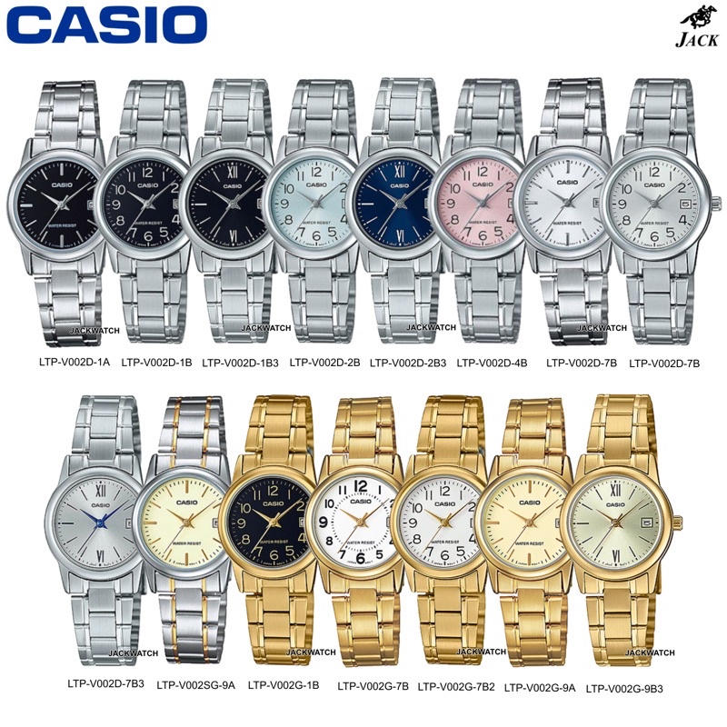 CASIO นาฬิกาข้อมือผู้หญิง รุ่น LTP-V002 Series LTP-V002D LTP-V002G LTP ...