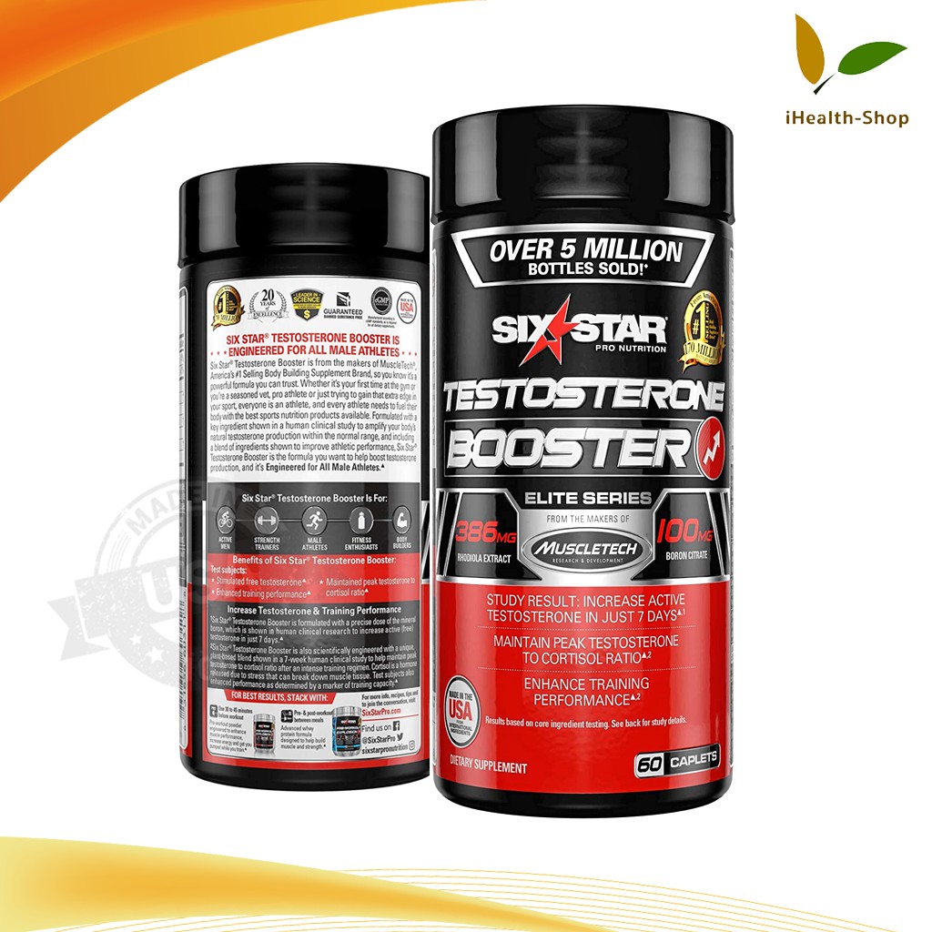 พร้อมส่งMuscletech Six Star Testosterone Booster 60 Caplets เทสโทสเทอโร ...