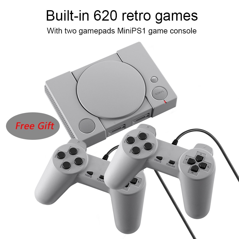8 Bit Retro Video Game Console With Two Gamead BuiltIn 620 Games ...