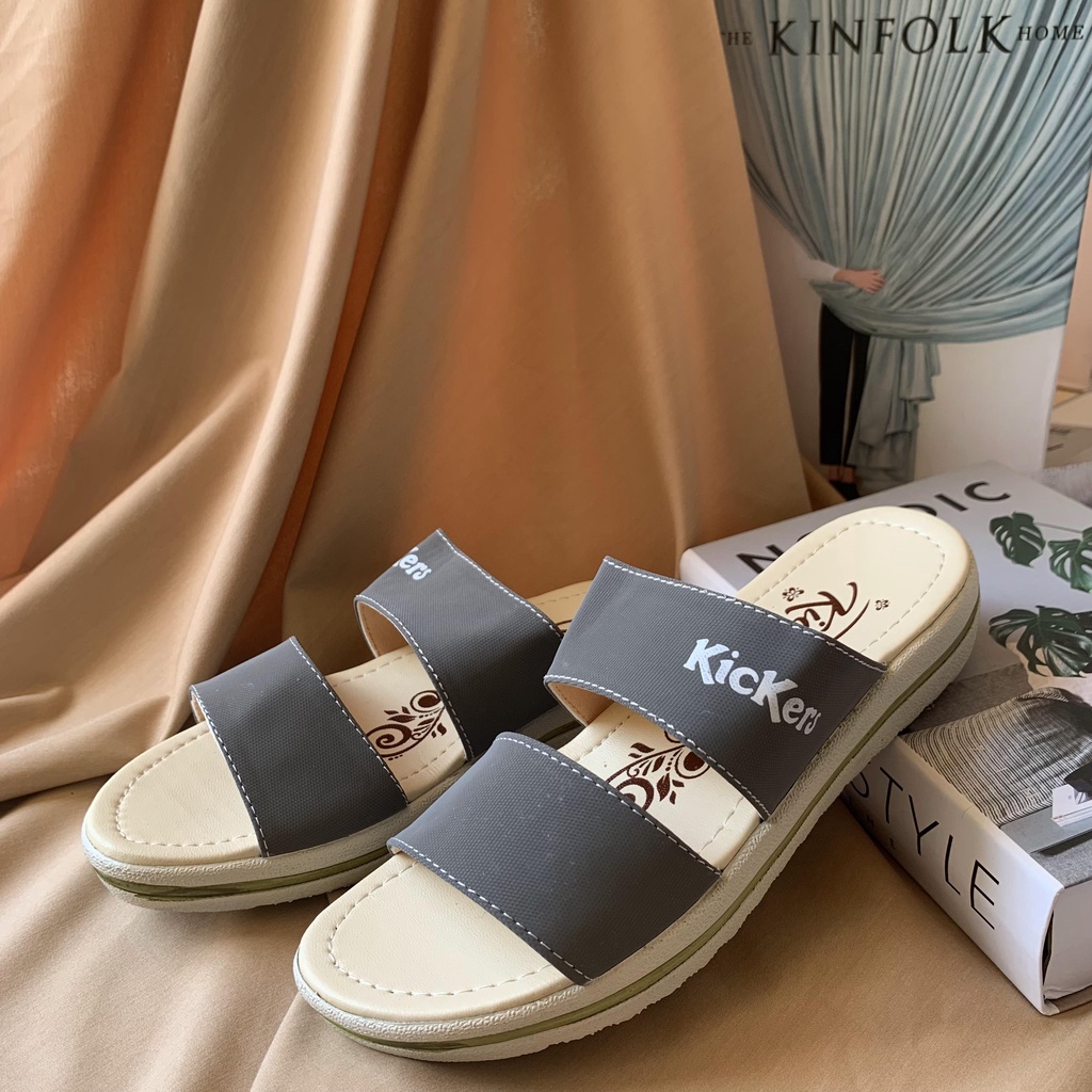 Slop2 8 รองเท้าแตะ SENDAL Slop Girls รองเท้าแตะผู้หญิง รองเท้าแตะส้นเตา ...