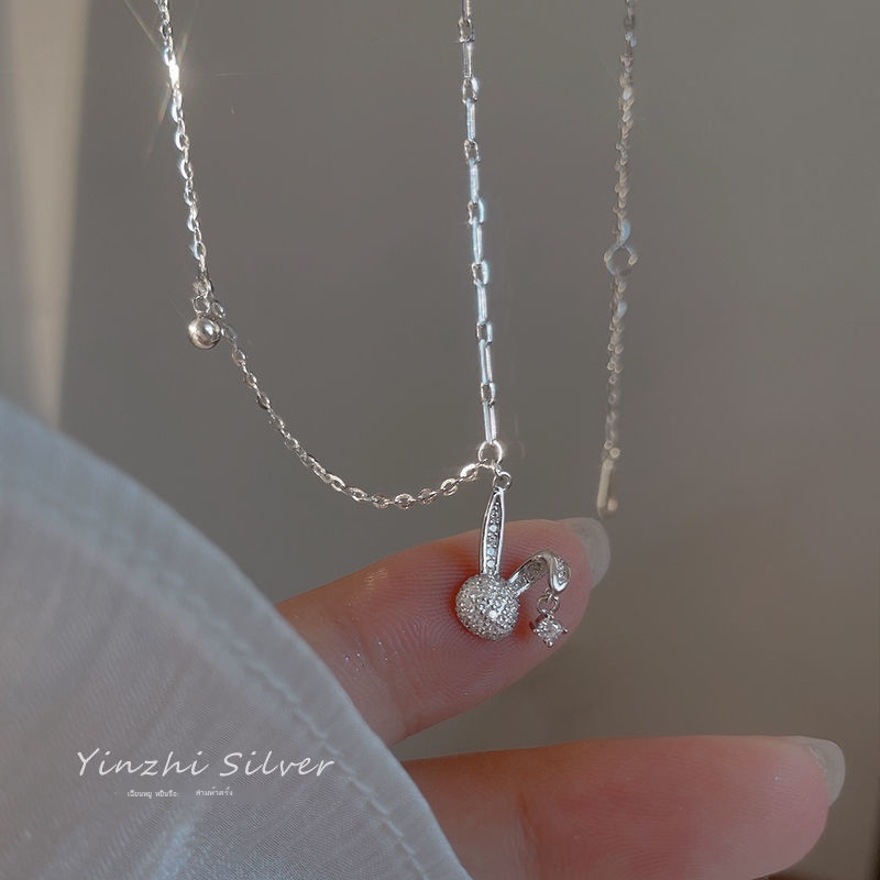 Silver Rabbit Clavicle Chain Women s Light Luxury Temperament Niche ...