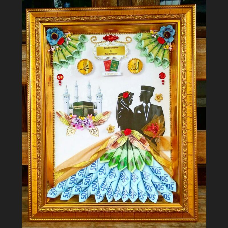 Pigura pigora mahar รูปนกพิกอร่าขนาด 30x40 ซมสําหรับคู่แต่งงาน ...