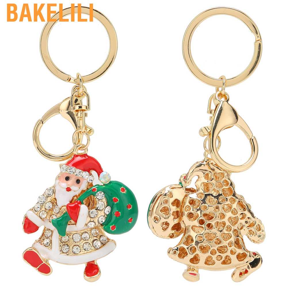 Bakelili Stylish Lovely Santa Claus Key Chain Alloy Handbag Car Pendant ...