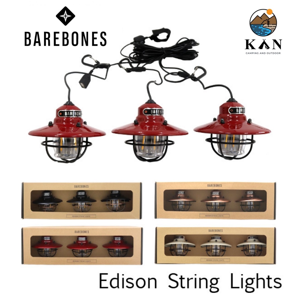 ตะเกียง Barebones Edison String Light LED ชุดสามดวง พร้อมส่งทุกสี - kan.campingandoutdoor - ThaiPick