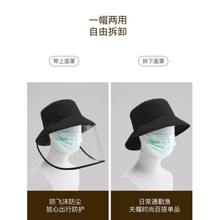 Anti-dust Anti-fog Hat Facial Protective Cover Cap Anti-spitting Men ...