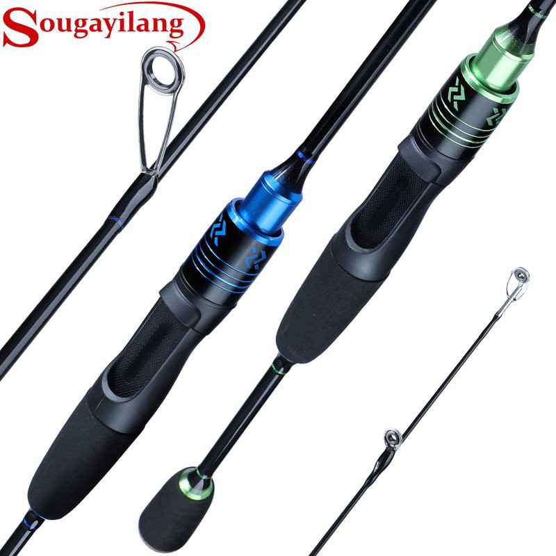 Rxir Sougayilang UL Fishing Rod 1.8-2.1m Spinning Fishing Rod 2 Sections Solid Tip Micro-jigging ...