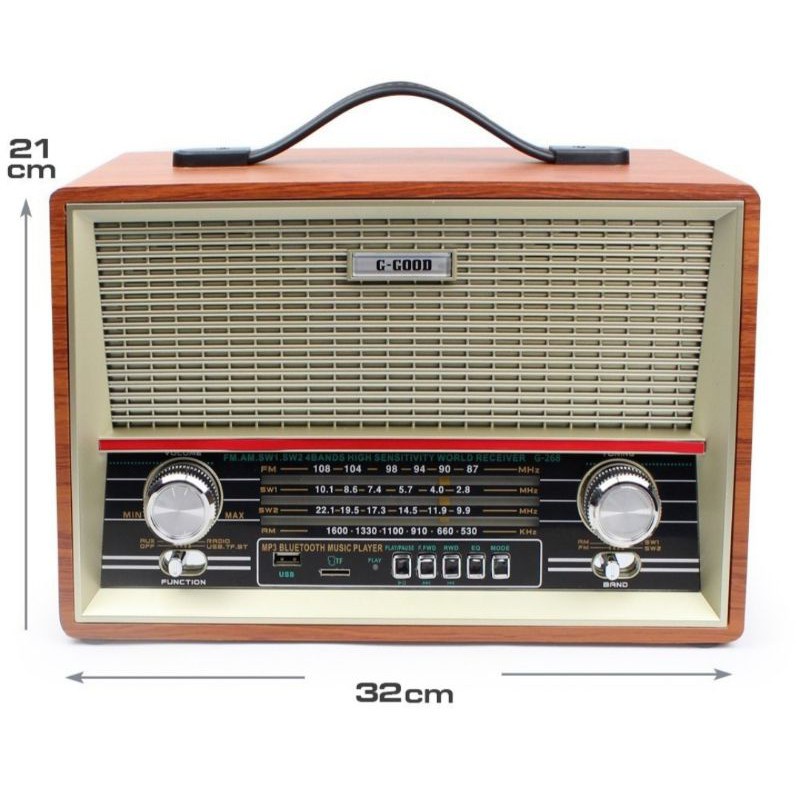 วิทยุ ลำโพง Bluetooth (บลูทูธ) G-GOOD G-268 ฟังก์ชั่นครบ USB - MP3 - AUX-AM-FM-ACDC - 4v4db7hphv ...