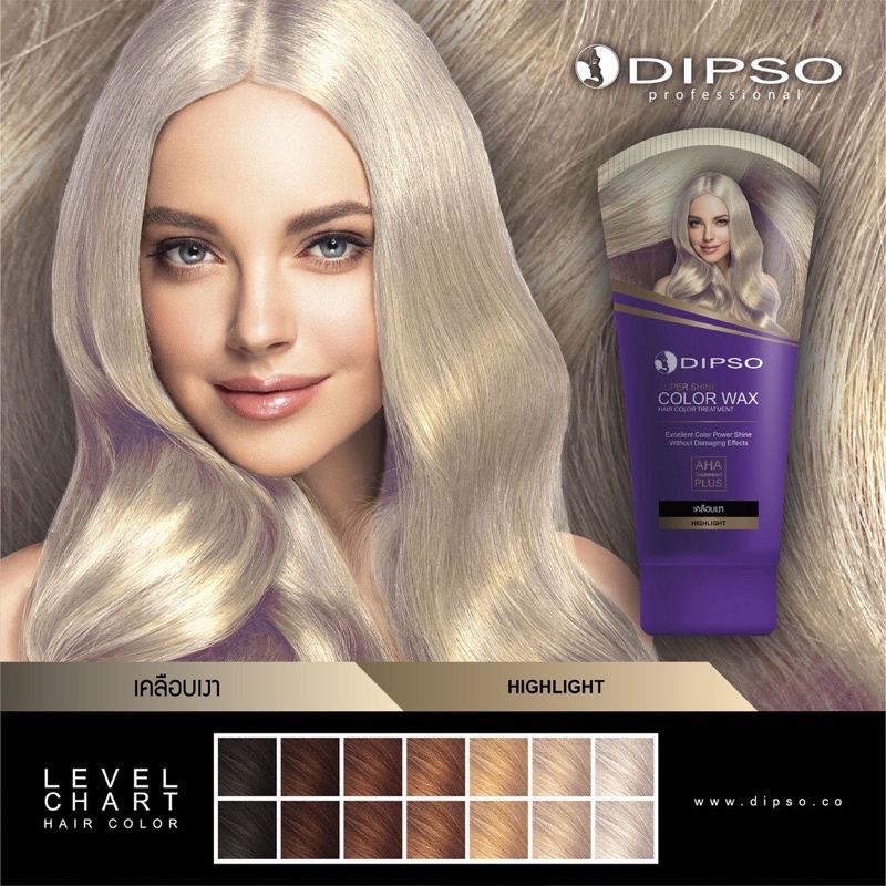แว๊กซ์สีผมดิ๊ฟโซ่ ซุปเปอร์ ชายน์ แฮร์ คัลเลอร์ แว๊กซ์ DIPSO Super Shine Hair Color Wax150ml ...