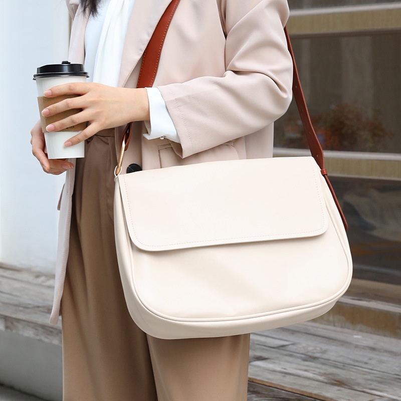 Leather Shoulder Bag Waterproof 13/14" Laptop Shoulder Handbag Commute ...