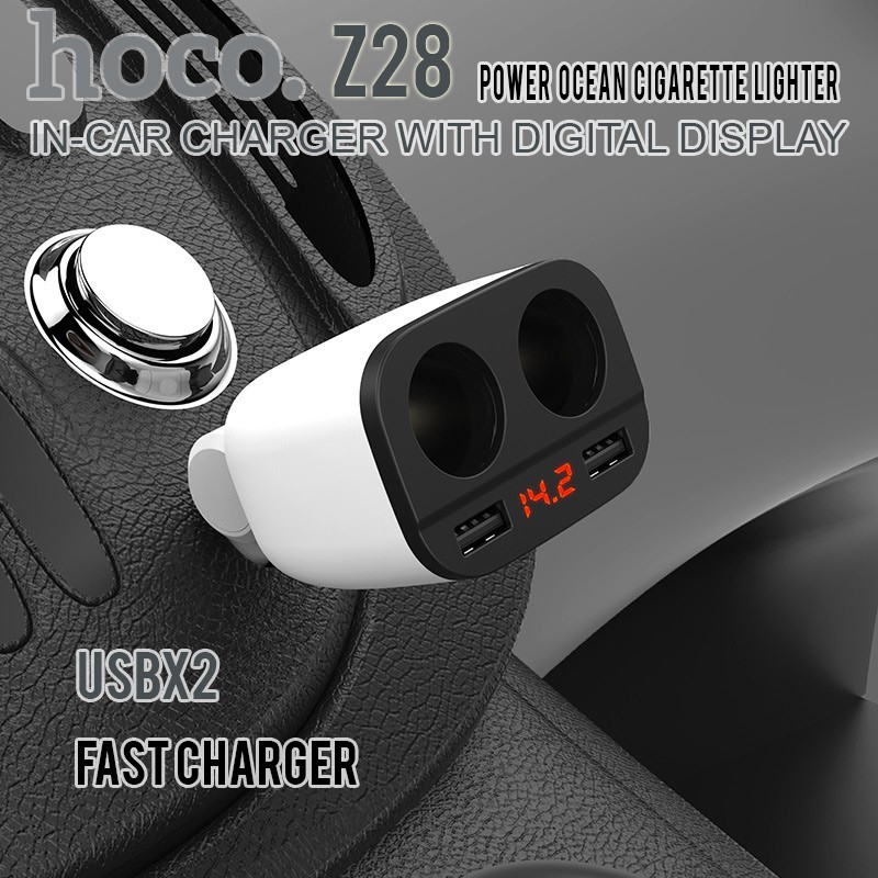 Hoco Z28 / Z29 plus / 1351 / Rcc-201 ที่ชาร์จในรถ ที่จุดบุหรี่ Power Ocean In-Car Charger With ...