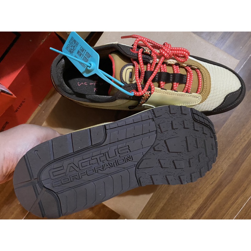 s oes รองเท้าผู้หญิงTravis Scott x Nike Air Max1 TS Joint Barb ข้าวสาลี ...