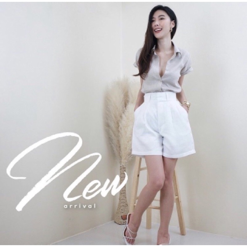 พร้อมส่งค่า ️ กางเกงผ้าลินิน ขาสามส่วน ร้าน selected look - minime_1.2.6 - ThaiPick