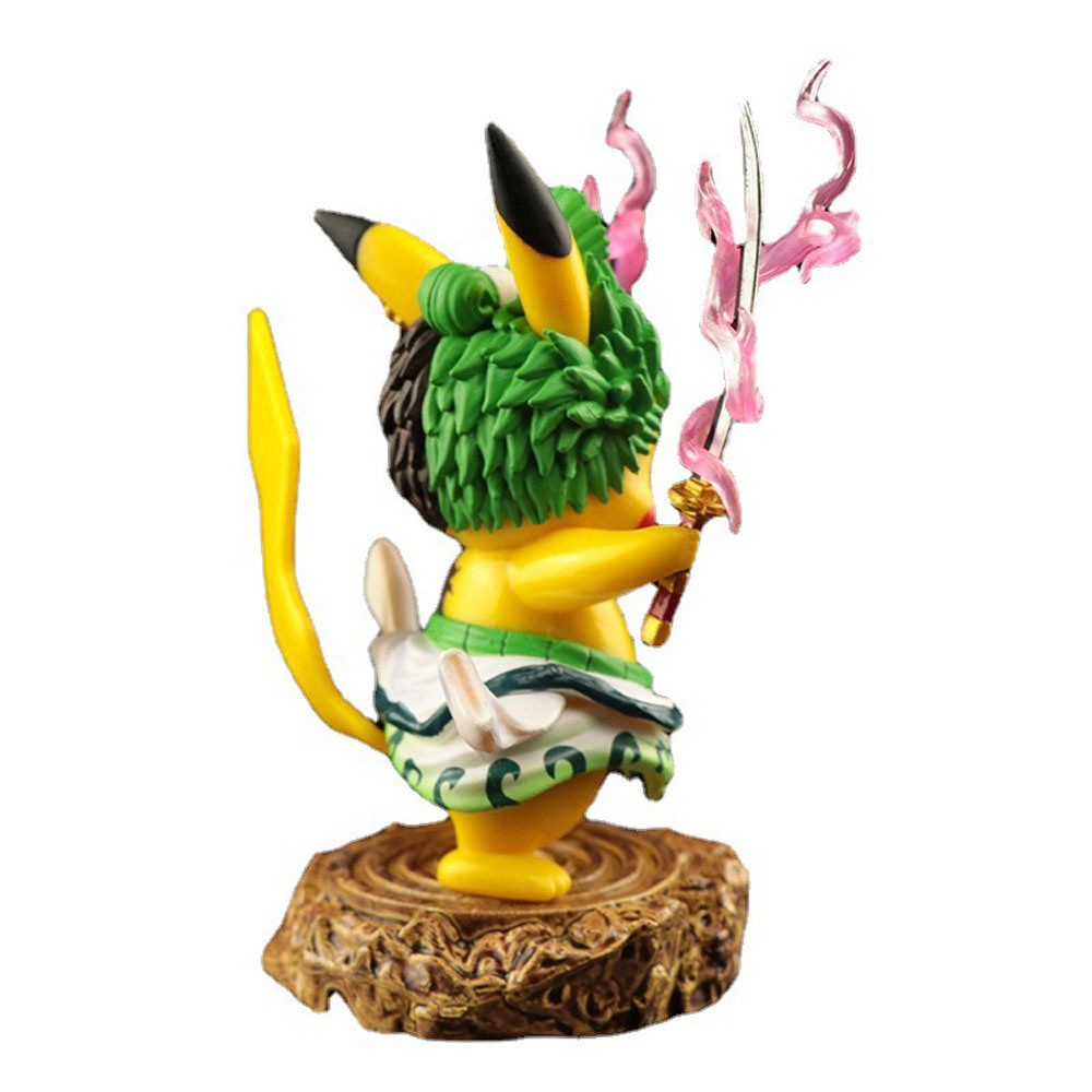 Yolo โมเดลฟิกเกอร์ Pikachu Pikachu Pvc รูปการ์ตูน Pikachu Roronoa Zoro ...