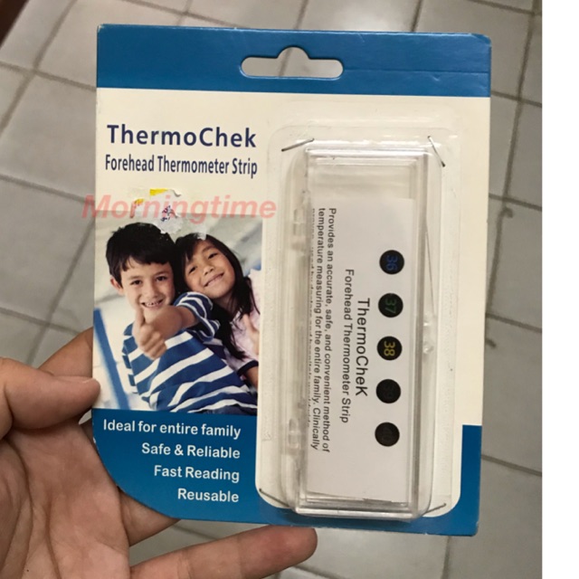Thermo chek forehead Thermometer strip แผ่นวัดอุหภูมิที่หน้าผาก ...