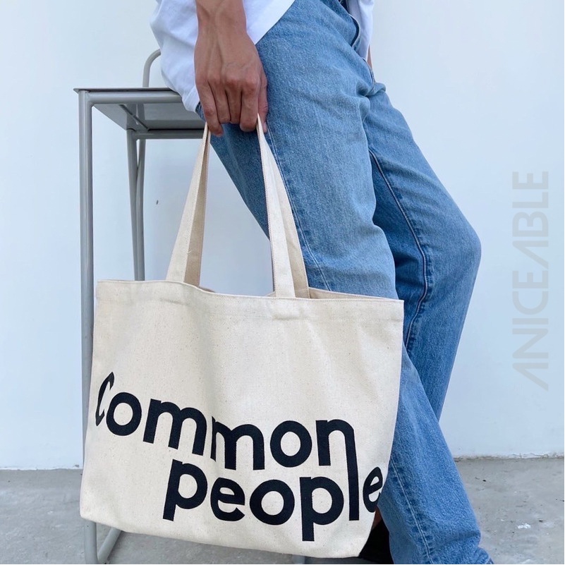 ANICEABLE กระเป๋าผ้า Common people Unisex tote bag - aniceable - ThaiPick