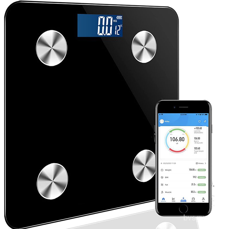 เครื่องชั่งน้ำหนักBathroom Scales Bluetooth Floor Body Scale BMI Fat ...