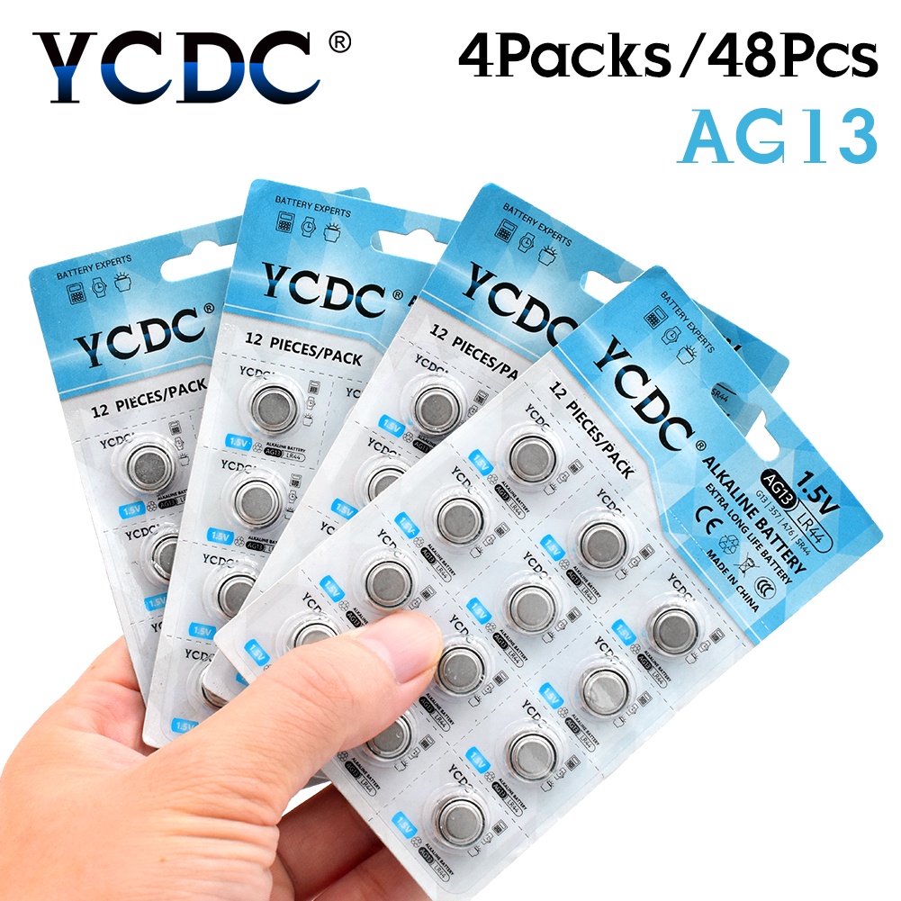 YCDC 48-240pieces Cell Coin Watches Battery LR44 AG13 L1154 357 SR44 1 ...
