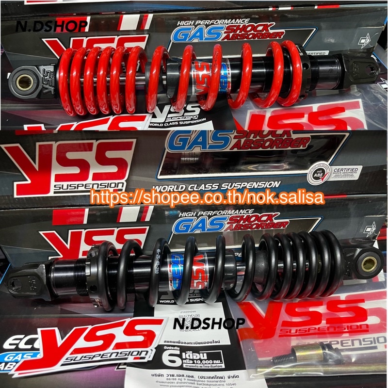 โช๊ค YSS แท้ โช้คหลัง เดิม SCOOTER Mio Fino Click มีโอ ฟีโน่ คลิก สีบรอนซ์ แดง เหลือง - nok ...