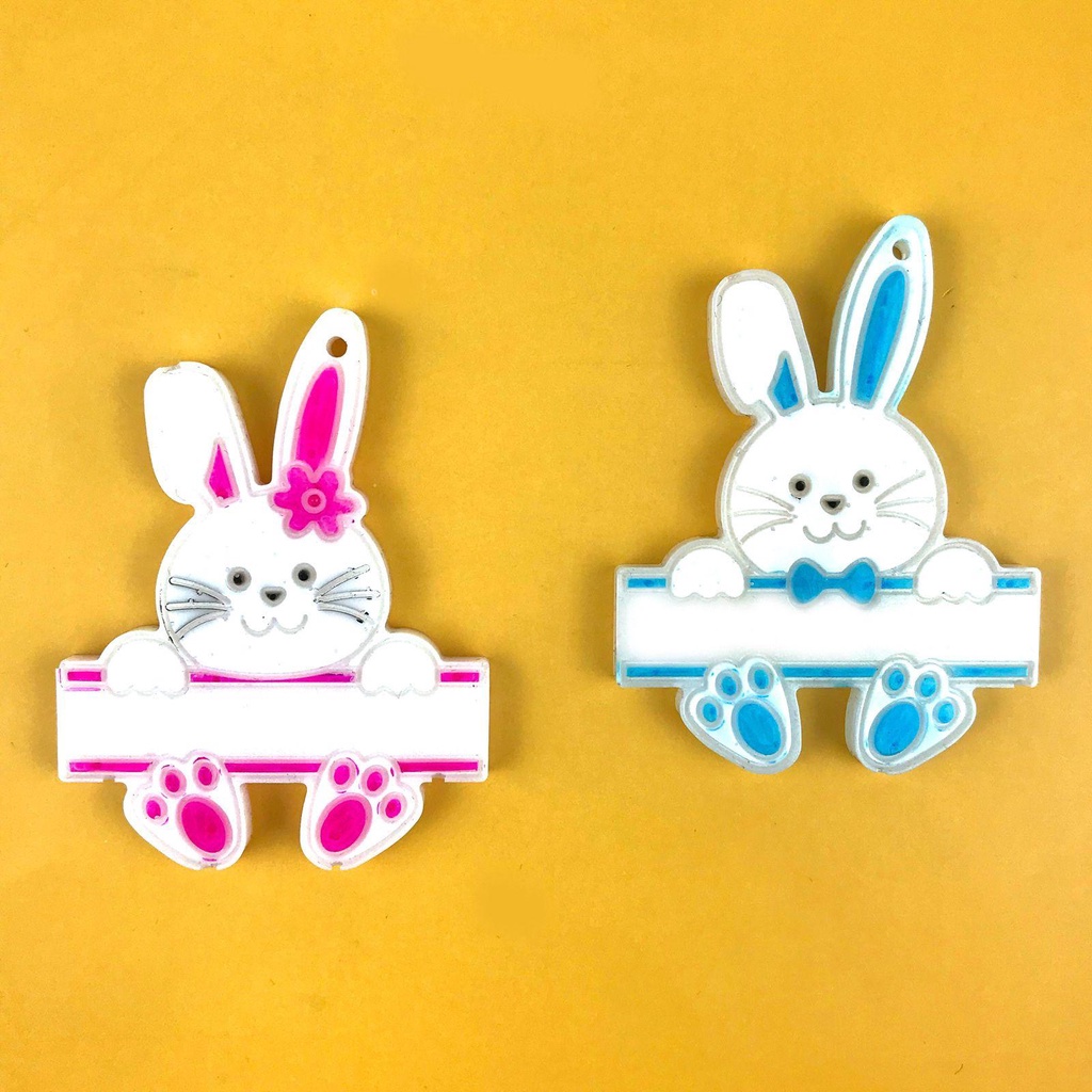 BEAUTY Gift Bunny Key Ring DIY Silicone Mould Easter Keychain Mold Bag ...