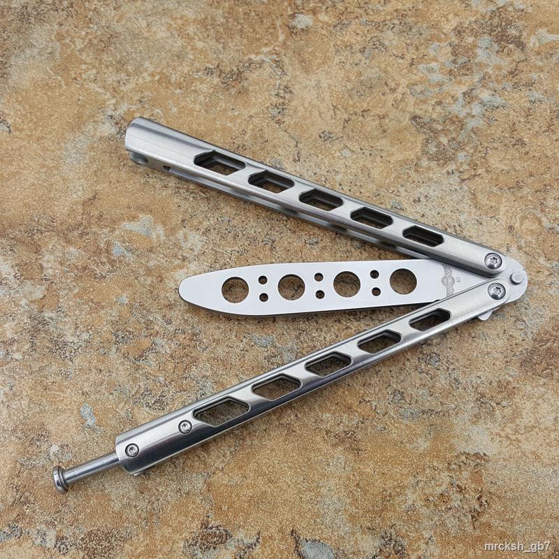 Silver Color Butterfly Trainer Knife BM40 BM42 BM46 Arc Angel 440C ...