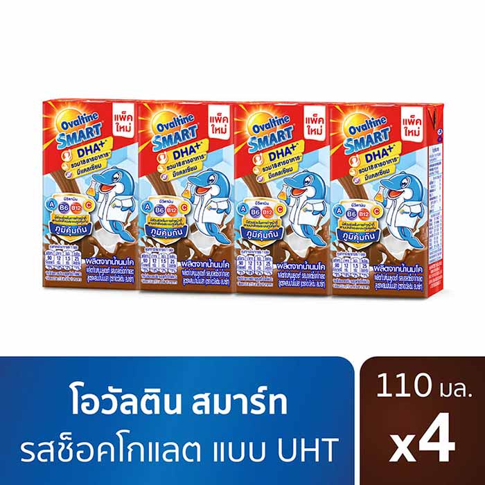โอวัลติน แพ็ค 4Ovaltine Smartสมาร์ทนมยูเอชที รสมอลต์ช็อกโกแลต 110มล. UHTMilk ChocolateMalt ...