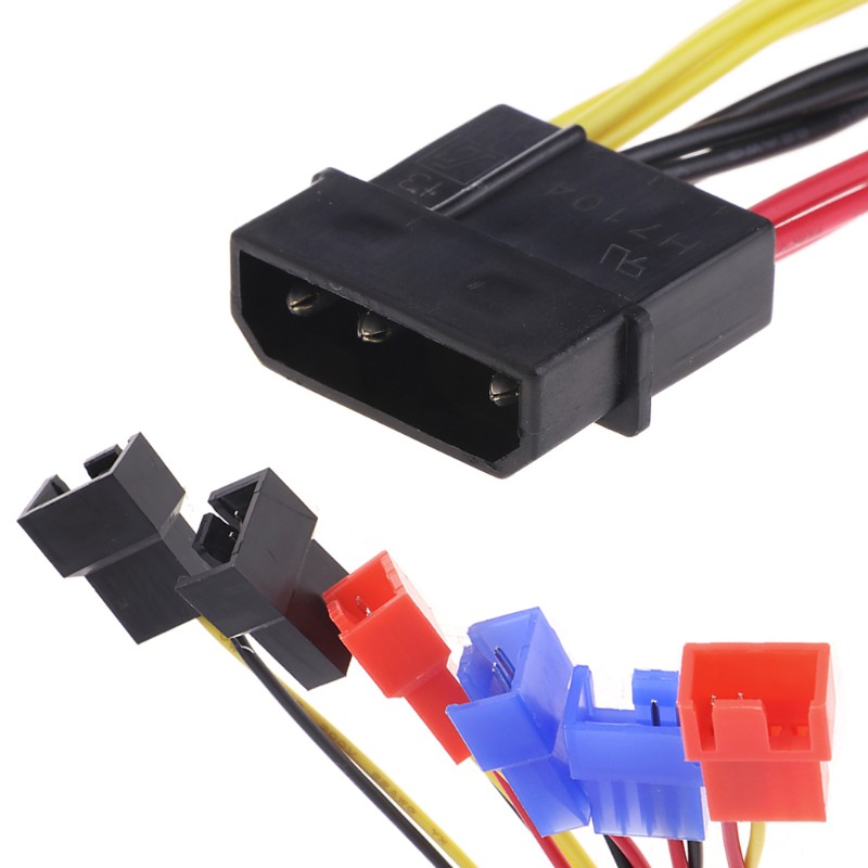4 - Pin Ide Molex To 6 - Port พัดลมระบายความร้อน 2 - Pin Splitter Power ...