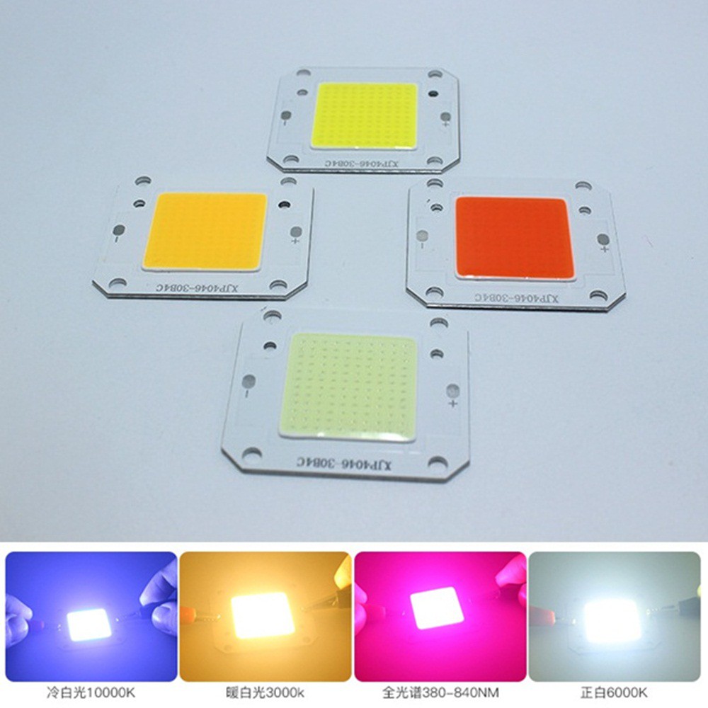 12V 32V 50W LED COB Chip High Power Warm White Full Spectrum Cold White ...