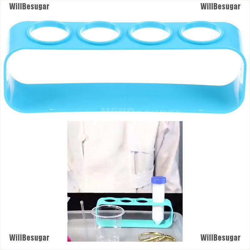 WillBesugar Plastic test tube rack 4 holes holder support lab test tube ...
