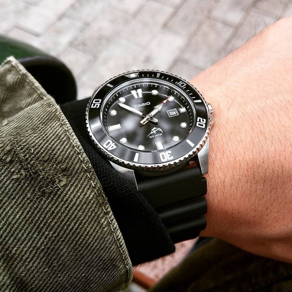 แท้ศูนย์ 100 Casio Billgate Mens Casio Duro 200 MDV-106 Divers Watch ...