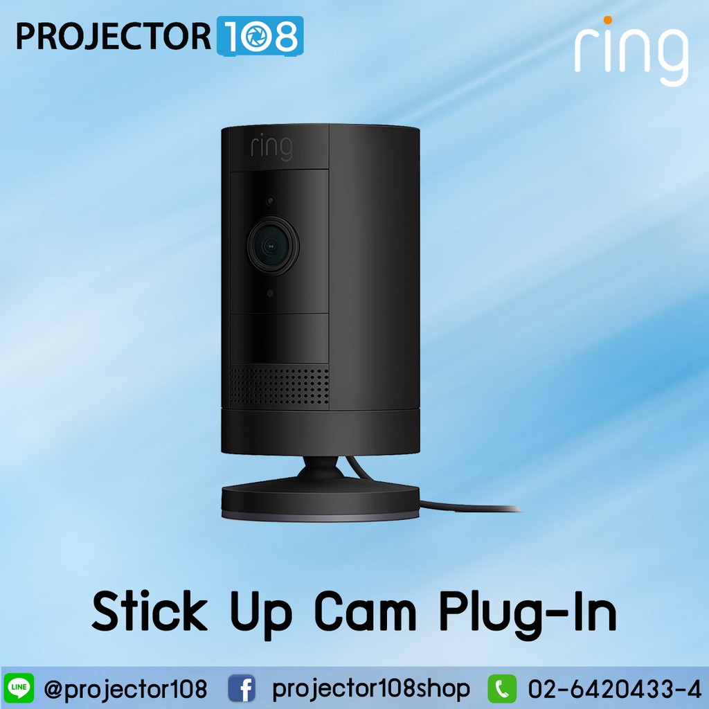 Ring Stick Up Cam Plug-In HD security camera with two-way talk, Works ...