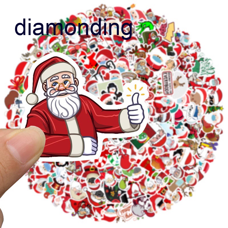 Diam 150PCS cartoon Christmas gift stickers graffiti hand luggage gift ...
