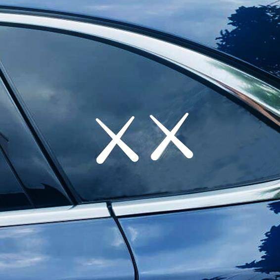 แต่งรถ/ kaws Sesame Street Tide Brand XX Eye Car Sticker Creative ...