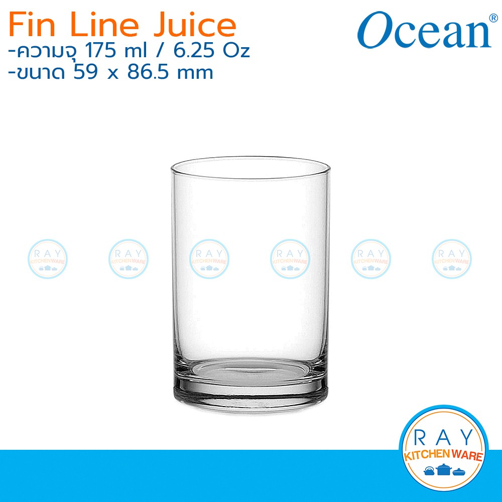 Ocean แก้วน้ำส้ม 175ml(แพ็ค6ใบ) Fin Line Juice 1B01206 โอเชียน แก้วโอ ...
