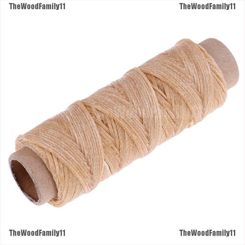 TWF 50m/Roll Leather Sewing Flat Waxed Thread Wax String Hand Stitching ...