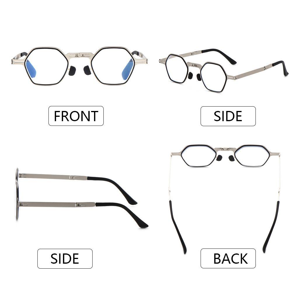 HS High-Quality Reading Glasses with Case for Men Women Foldable Blue ...