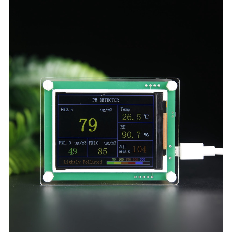 PM2.5 Air Quality Detector Tester Meter AQI Home Gas Monitor Excellent ...