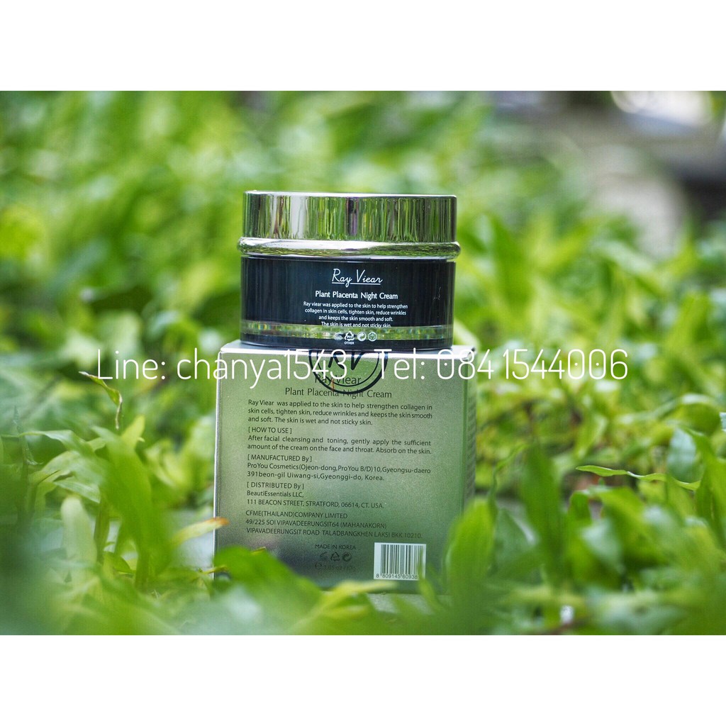 Ray viear Plant Placenta Night Cream à¸„à¸£à¸µà¸¡à¸šà¸³à¸£à¸¸à¸‡à¸œà¸´à ...