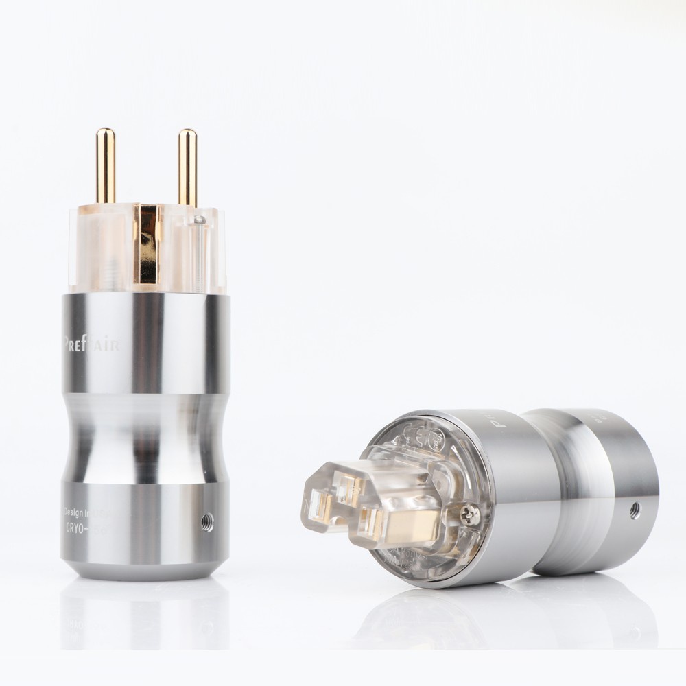 Pair High Quality P090 24k Gold plated schuko Power connetor Schuko ...