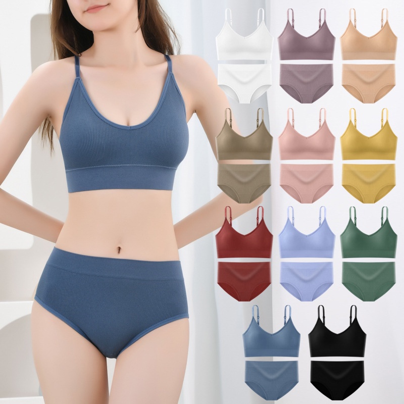 Yb5 ชุดชั้นในสปอร์ตบรา ทรงสามเหลี่ยม ไร้รอยต่อ สวยงาม สําหรับผู้หญิง BY5 - yubangcar5.th - ThaiPick