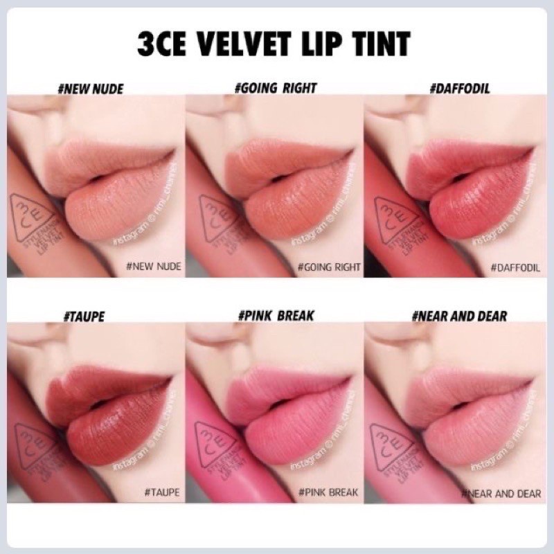 ☫ แท้/พร้อมส่ง 3CE VELVET LIP TINT | Shopee Thailand
